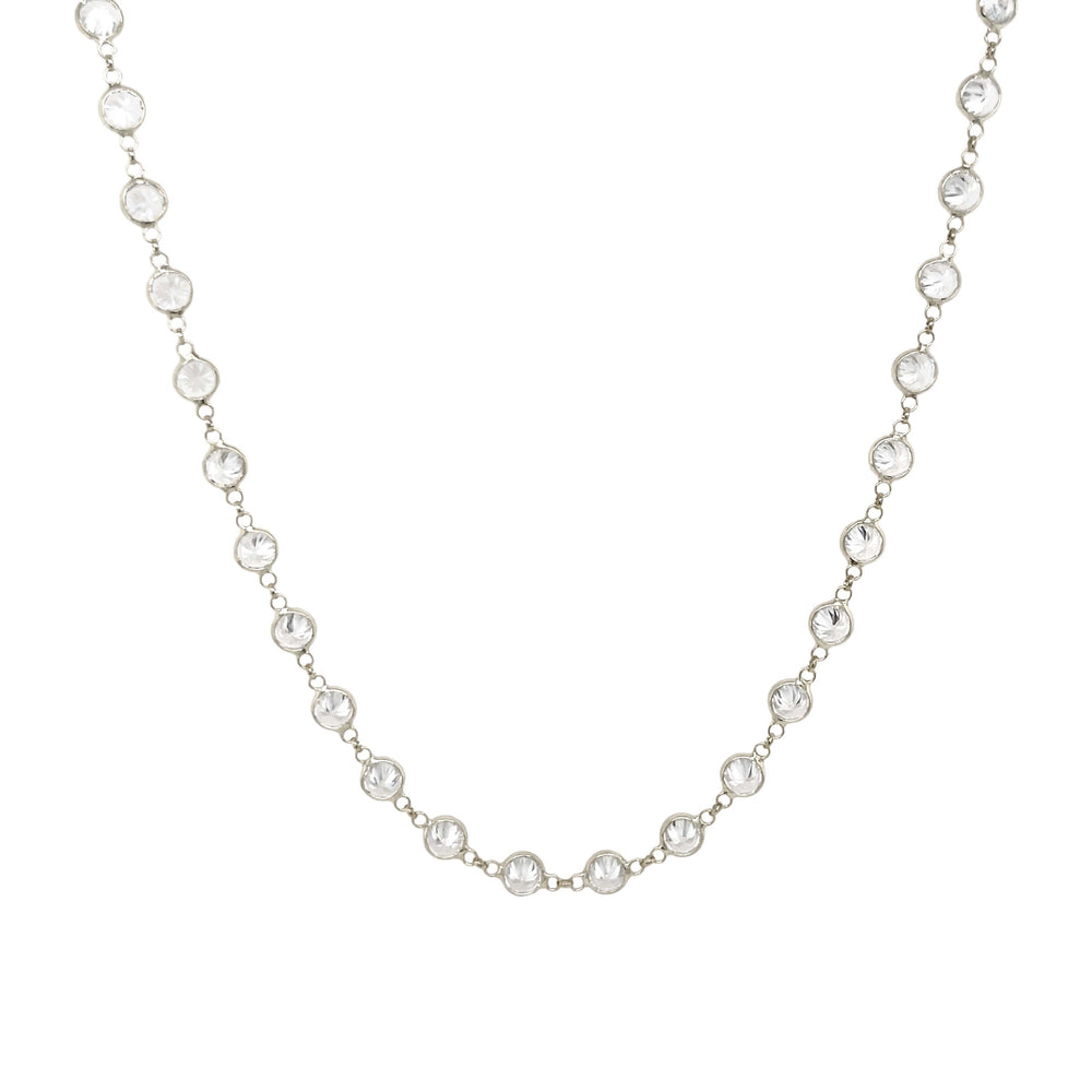 White Gold Plated Topaz Necklace – KC Signatures